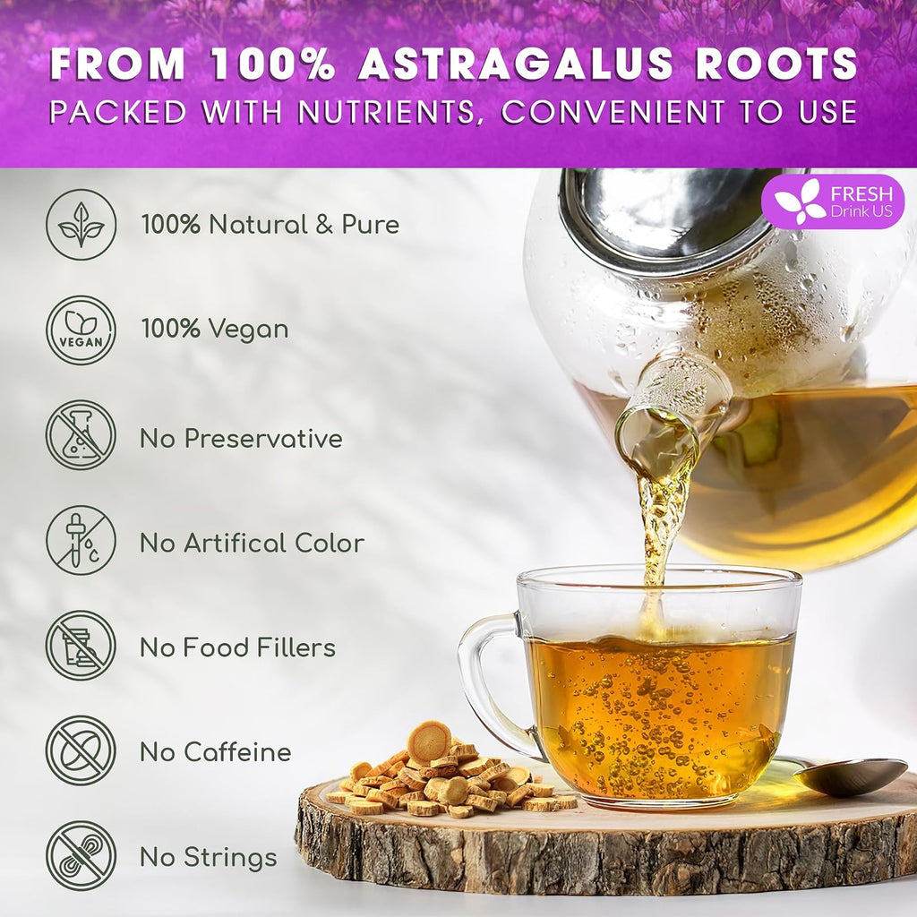 Herbal detox tea with astragalus