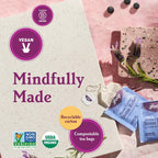 herbal detox tea with blueberry flavor