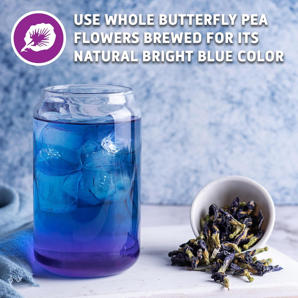 herbal detox tea with butterfly pea