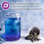 herbal detox tea with butterfly pea