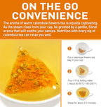 herbal detox tea with calendula flowers