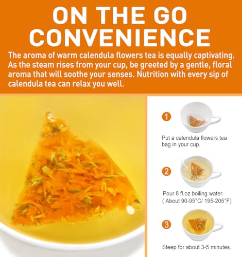 herbal detox tea with calendula flowers