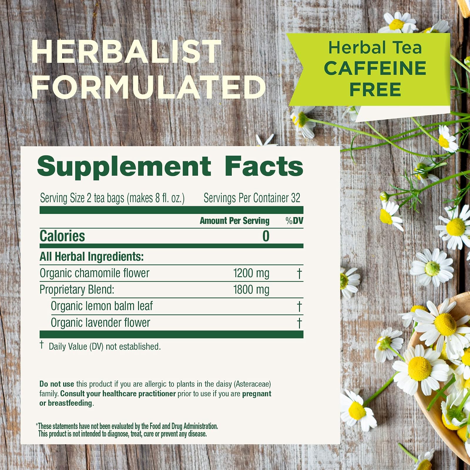 herbal detox tea with chamomile