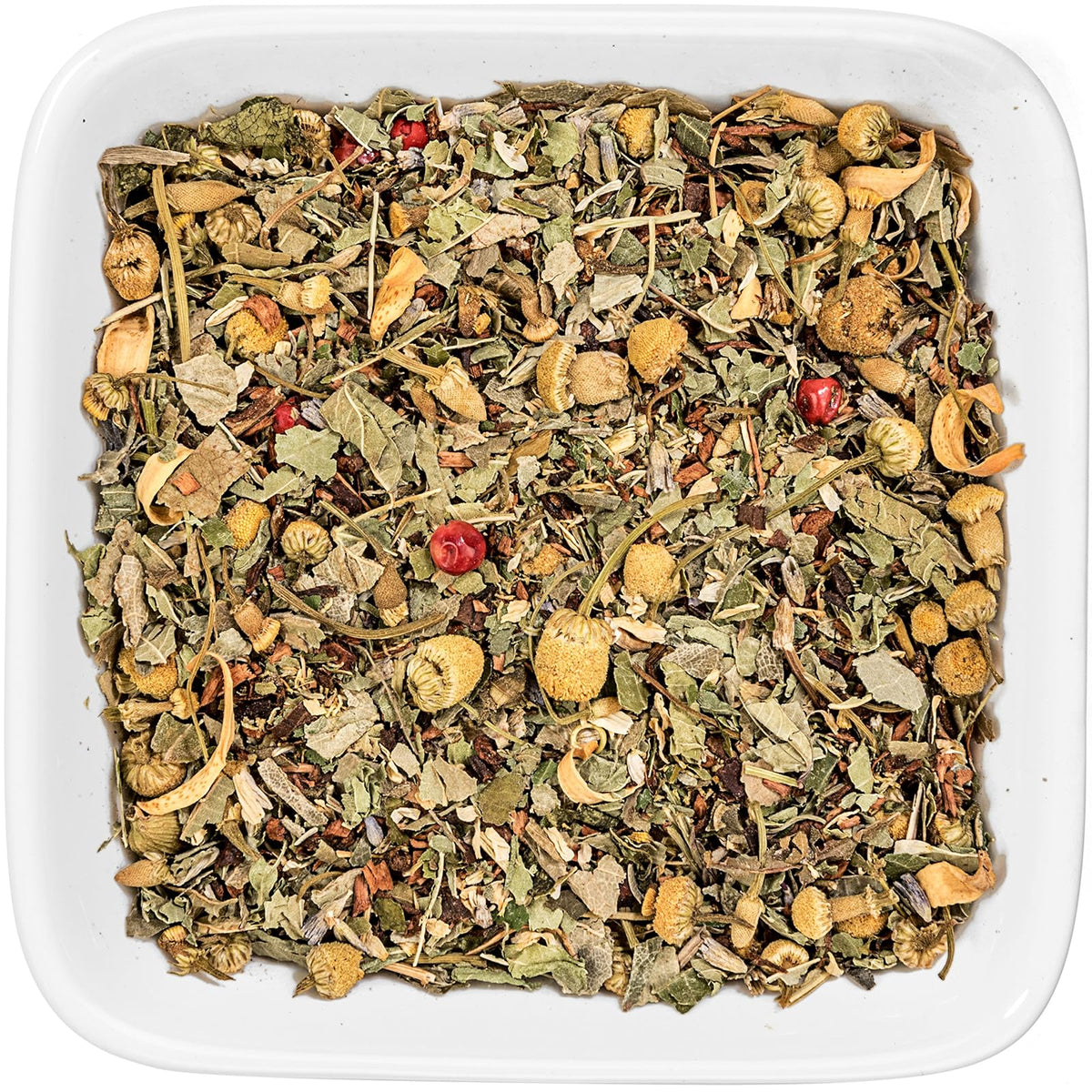 Herbal detox tea with chamomile