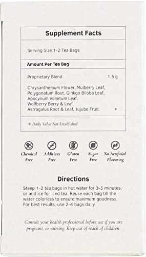 Herbal detox tea with chamomile