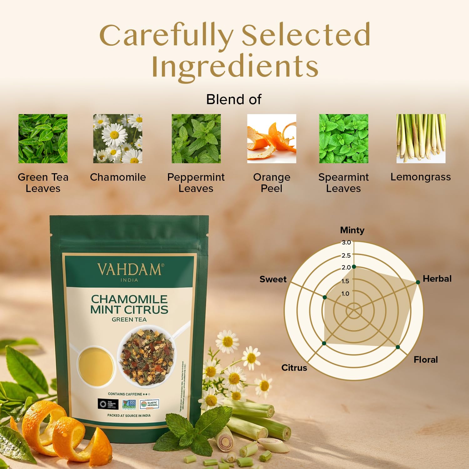 herbal detox tea with chamomile