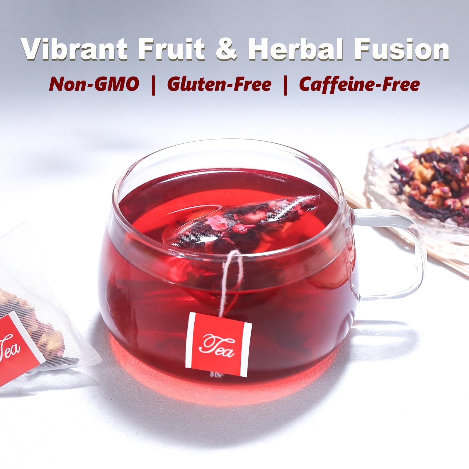 Herbal detox tea with cranberries
