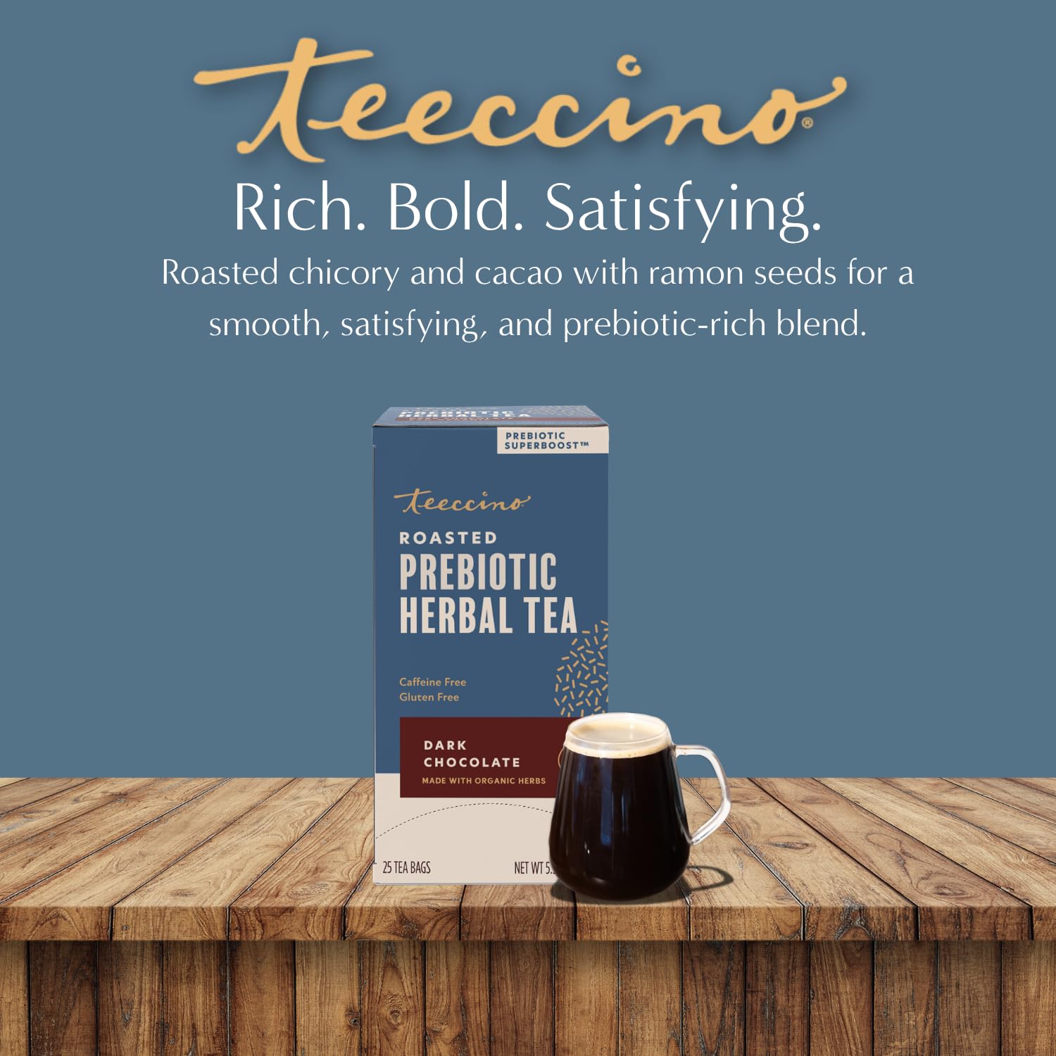 herbal detox tea with dark chocolate