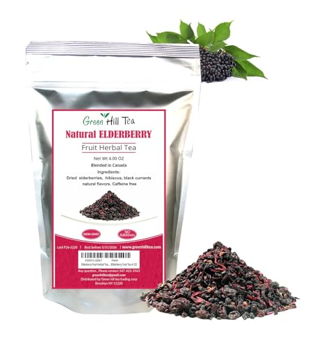 herbal detox tea with elderberry