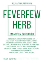 Herbal detox tea with feverfew benefits