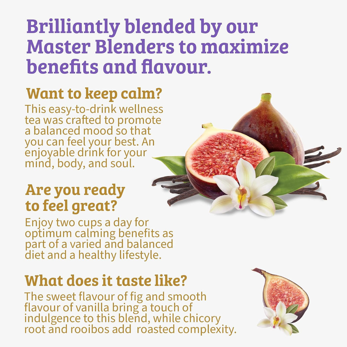 Herbal detox tea with fig flavour