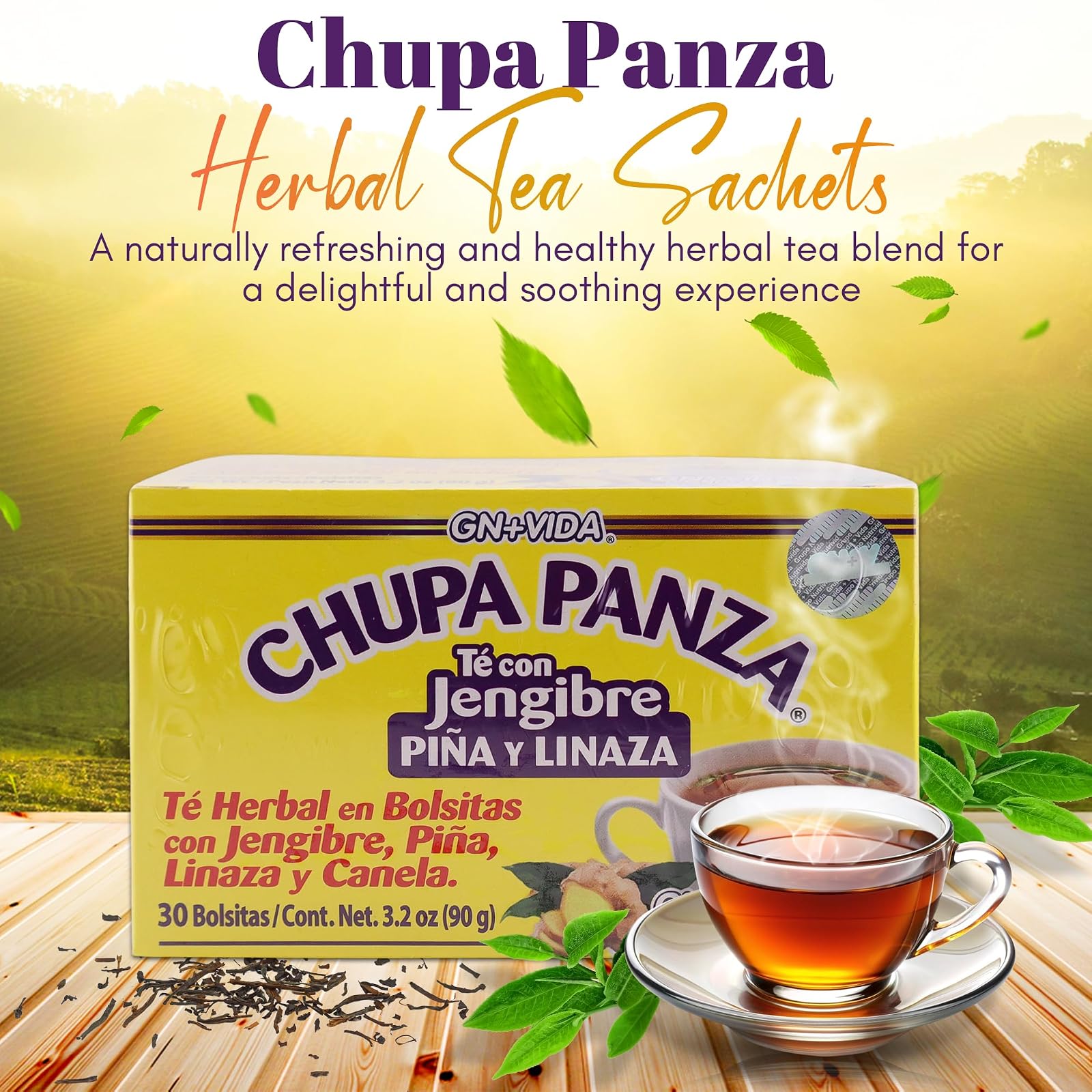 herbal detox tea with ginger flavour