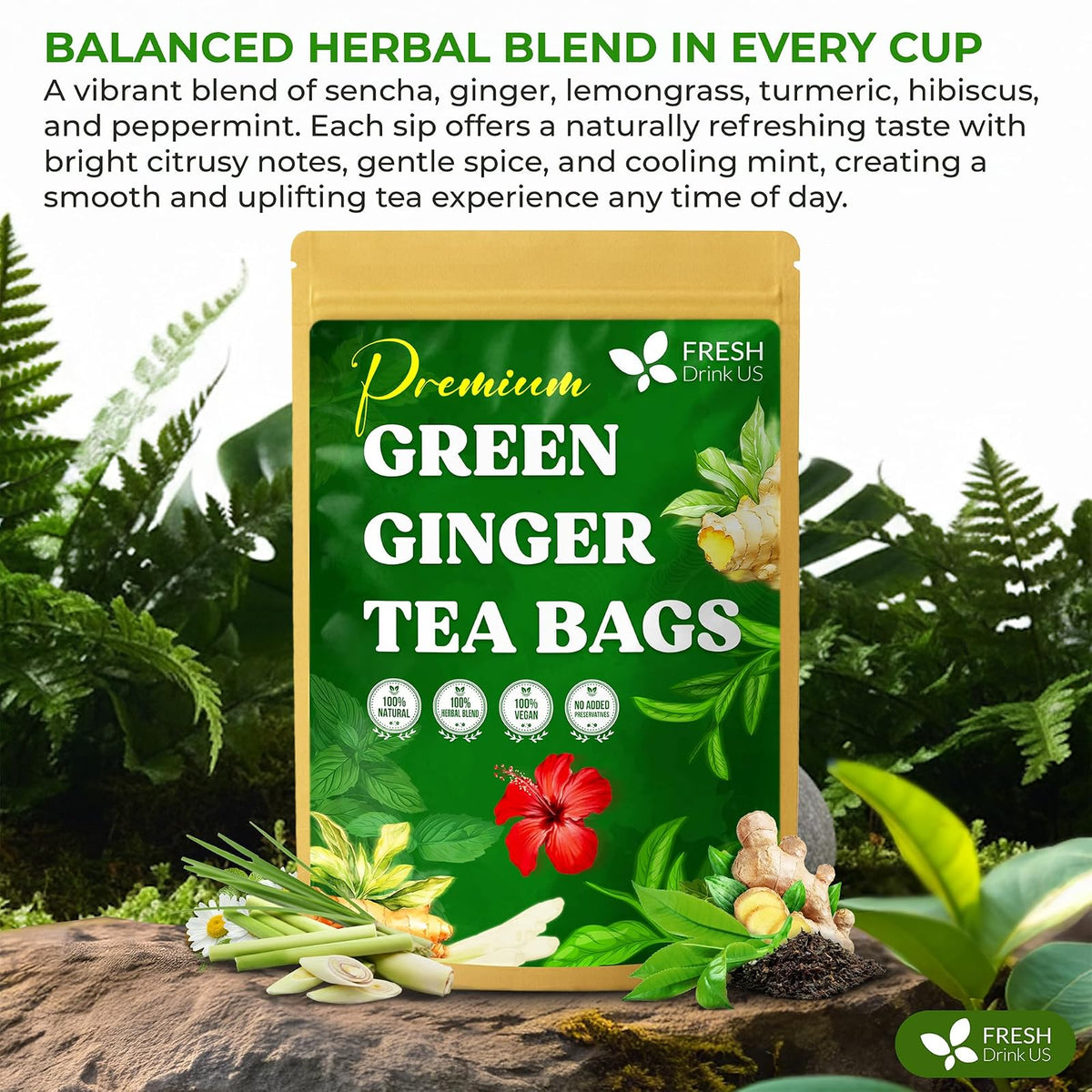 herbal detox tea with ginger