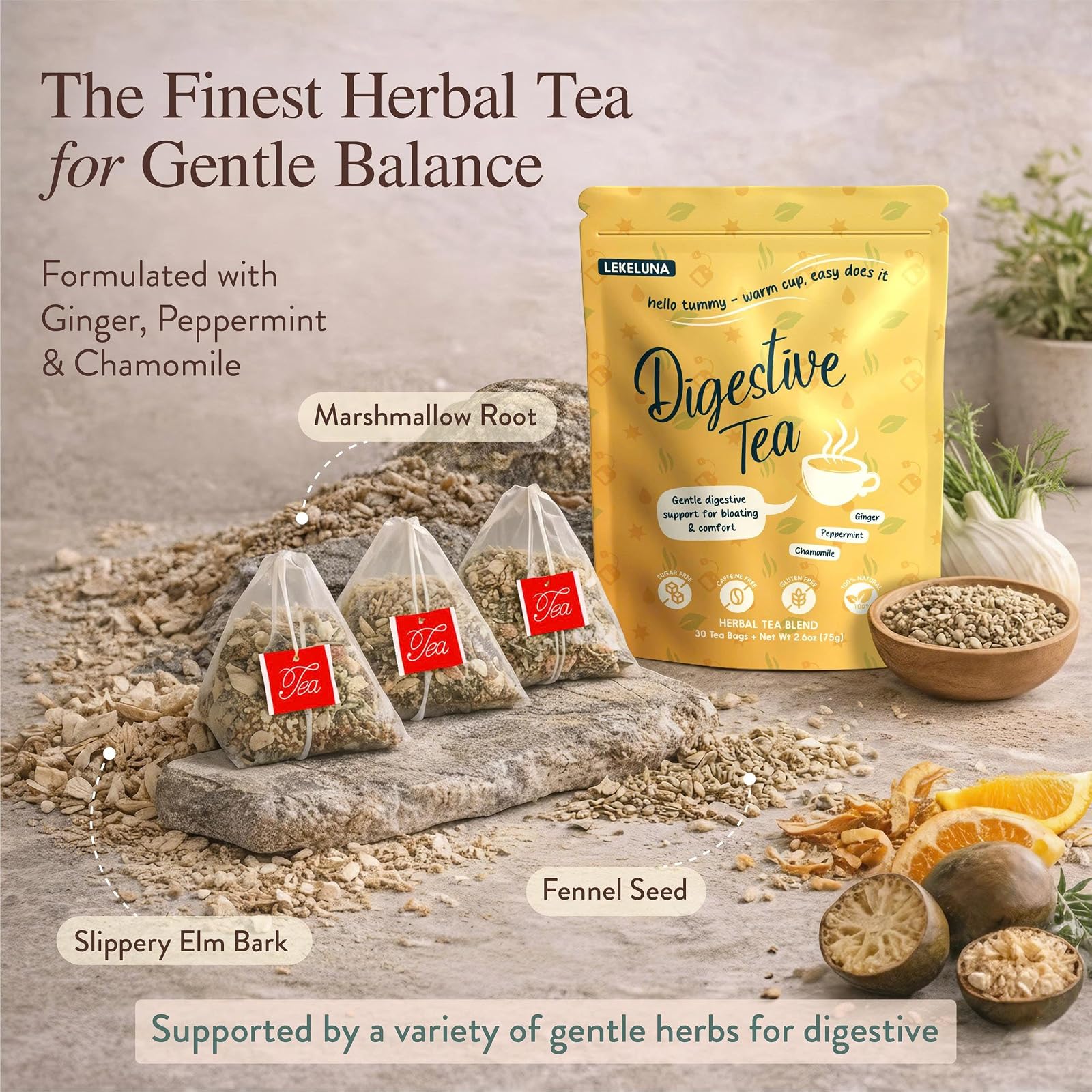 herbal detox tea with ginger