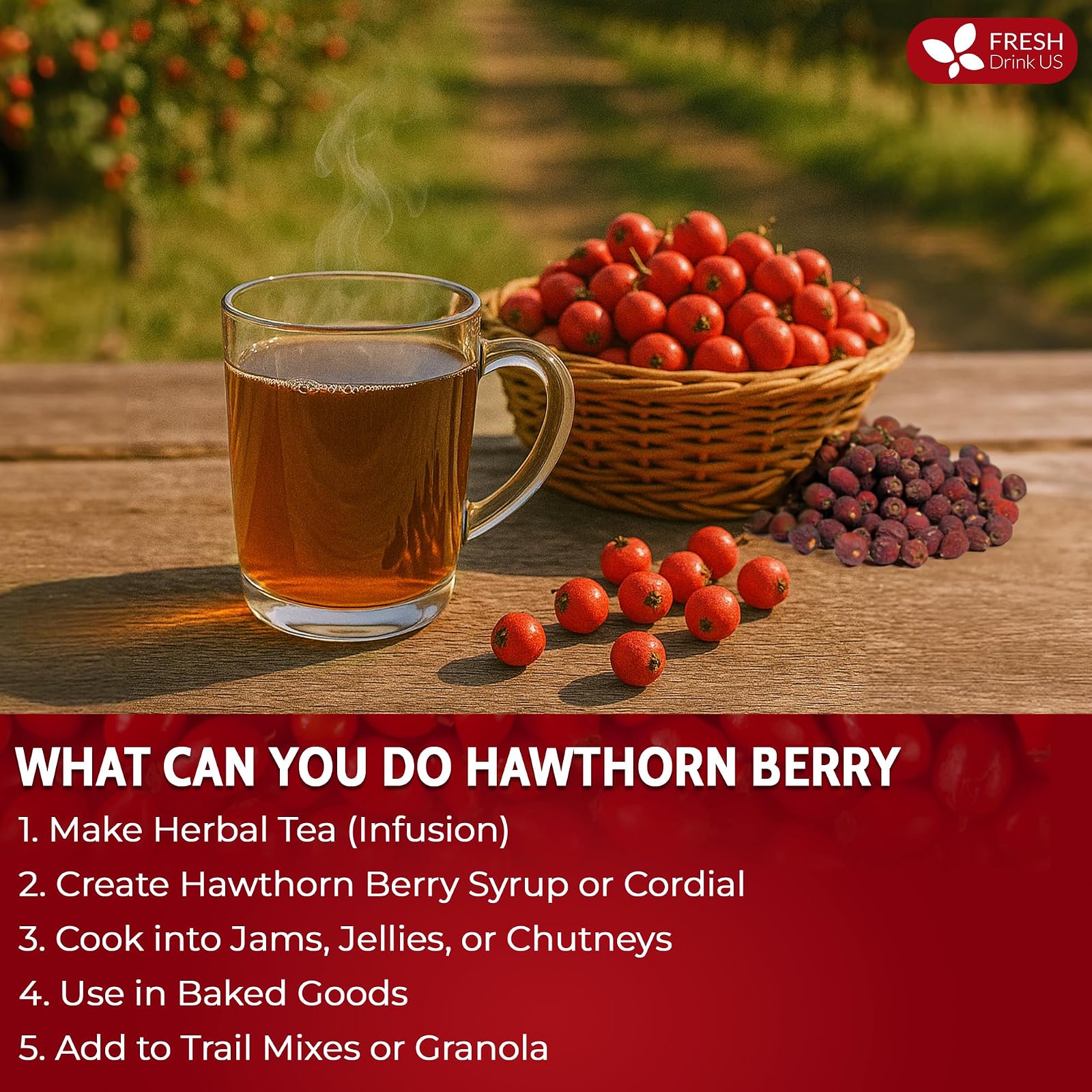 herbal detox tea with hawthorn
