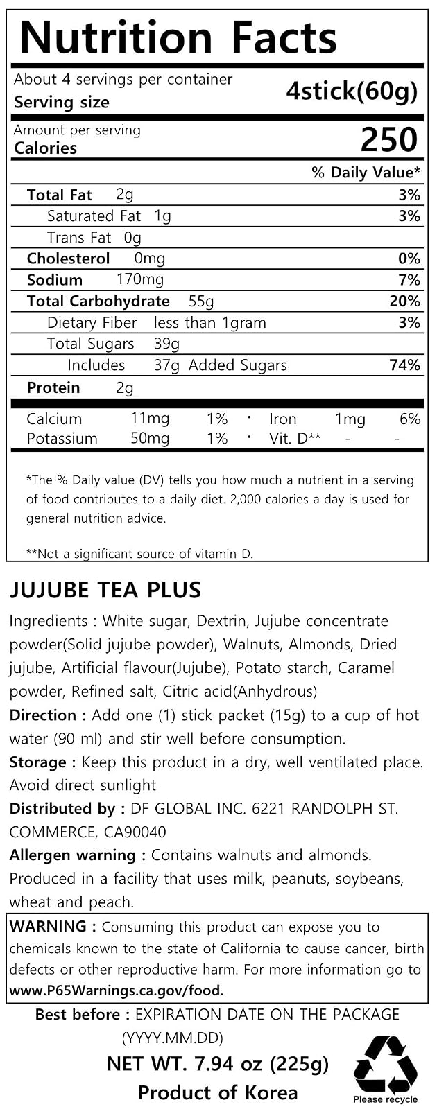 herbal detox tea with jujube