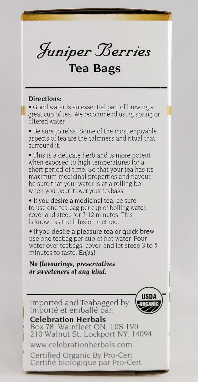 herbal detox tea with juniper