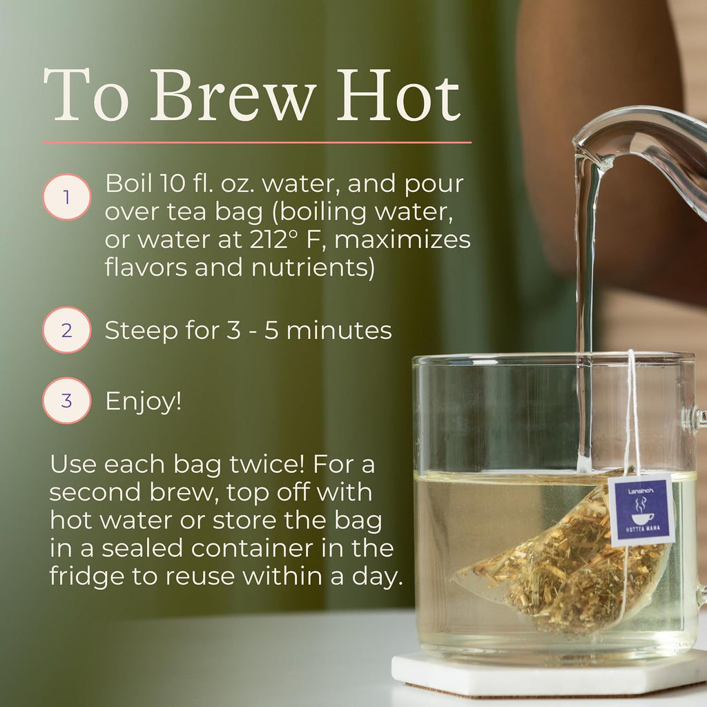 Herbal detox tea with lemon and ginger
