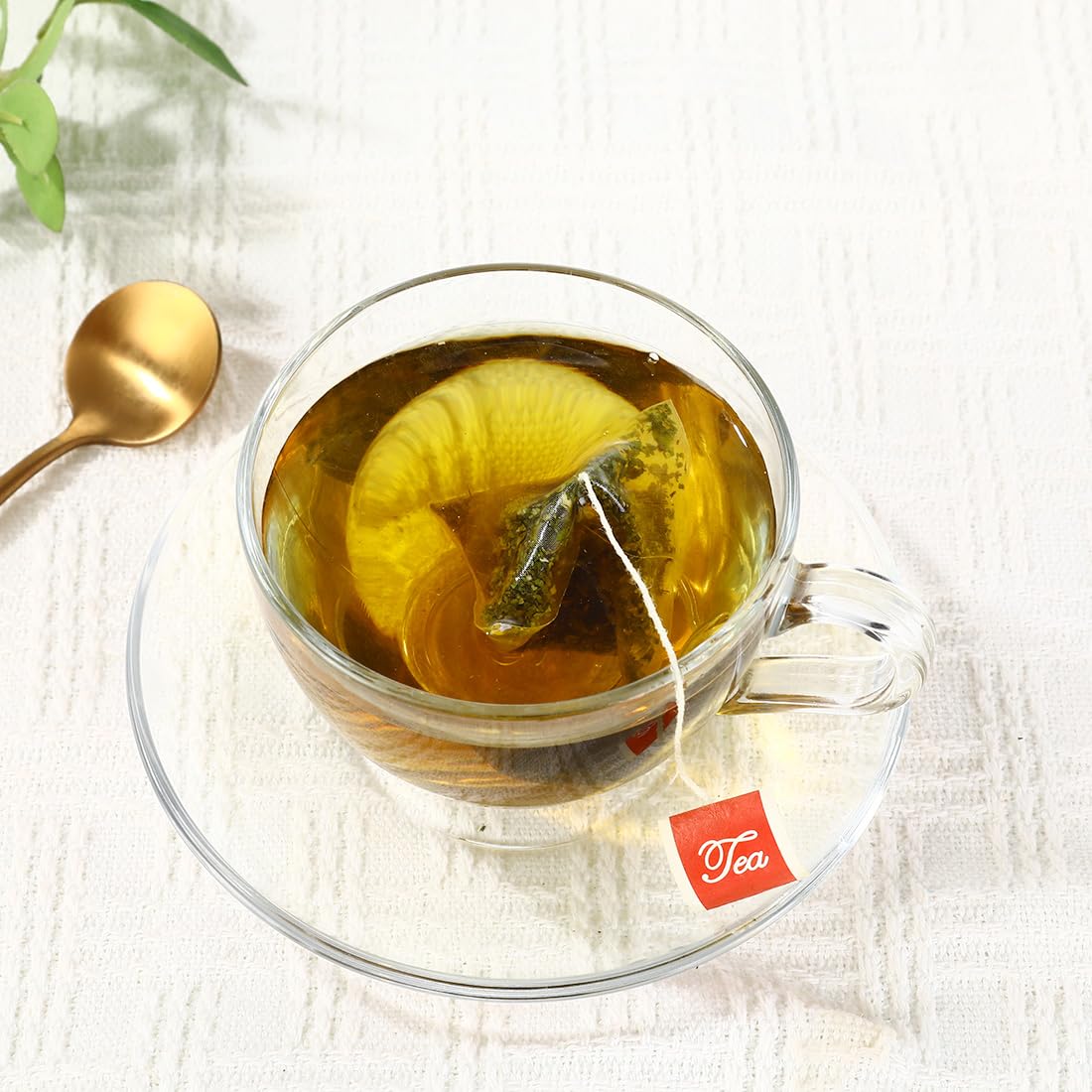 herbal detox tea with lemon balm leaves