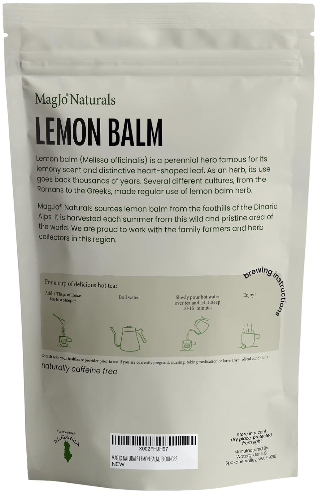 herbal detox tea with lemon balm