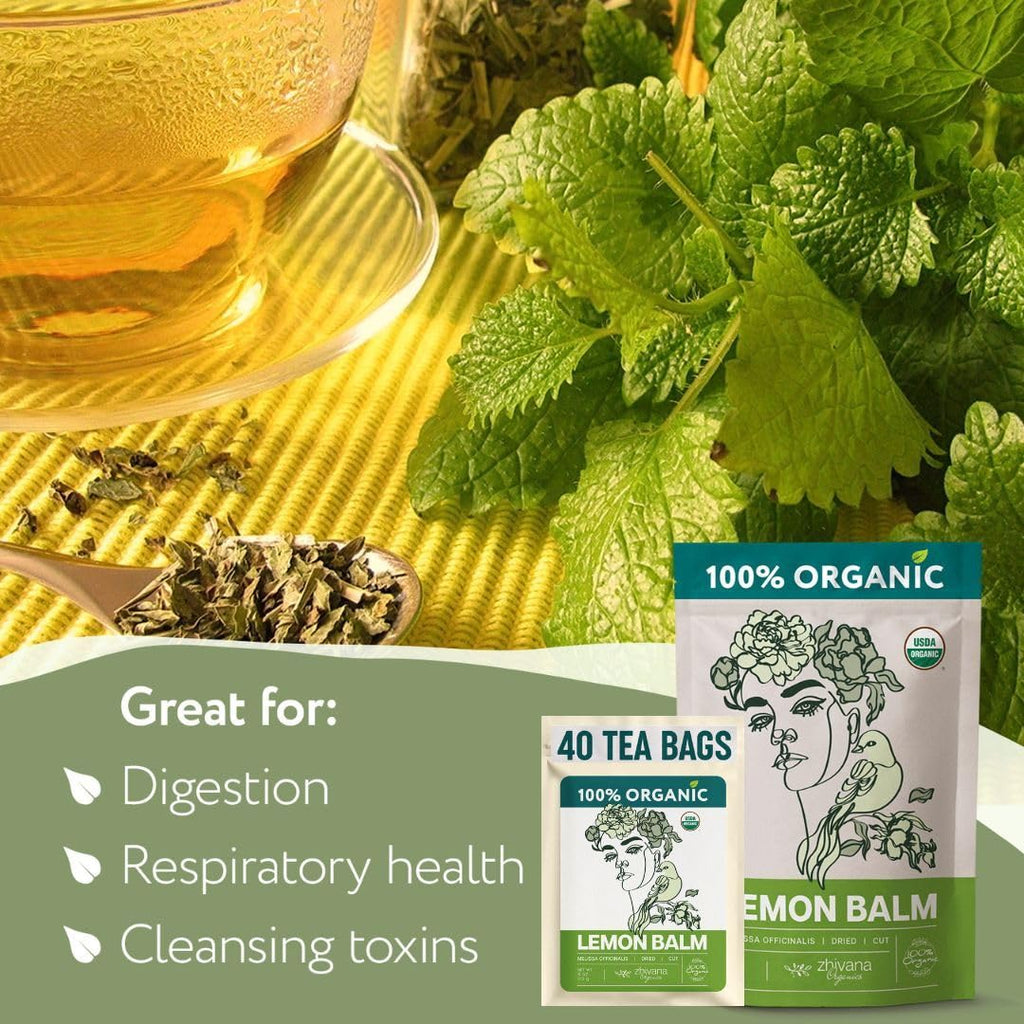herbal detox tea with lemon balm
