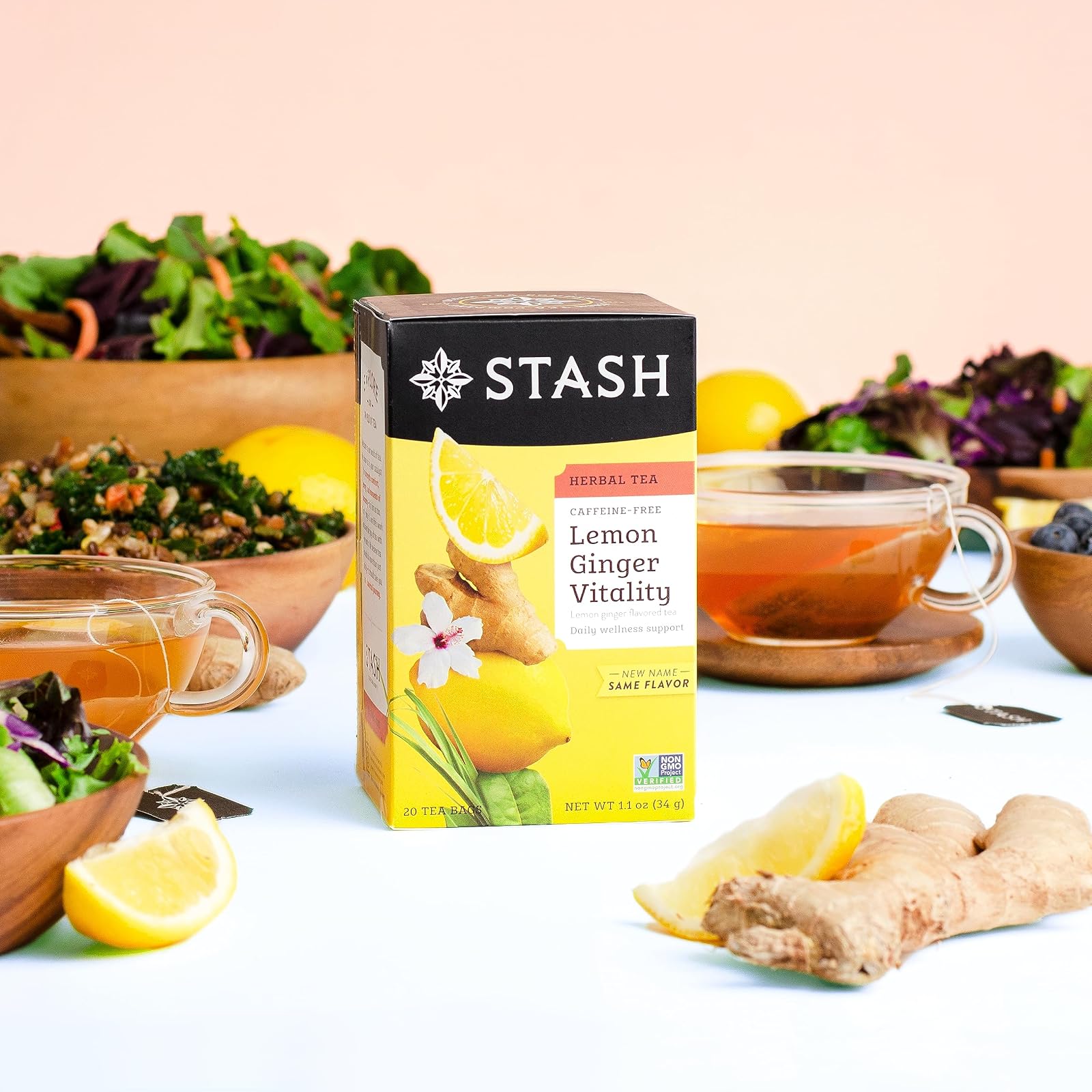 herbal detox tea with lemon flavour