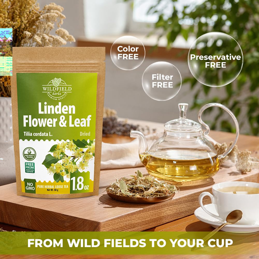 Herbal detox tea with linden