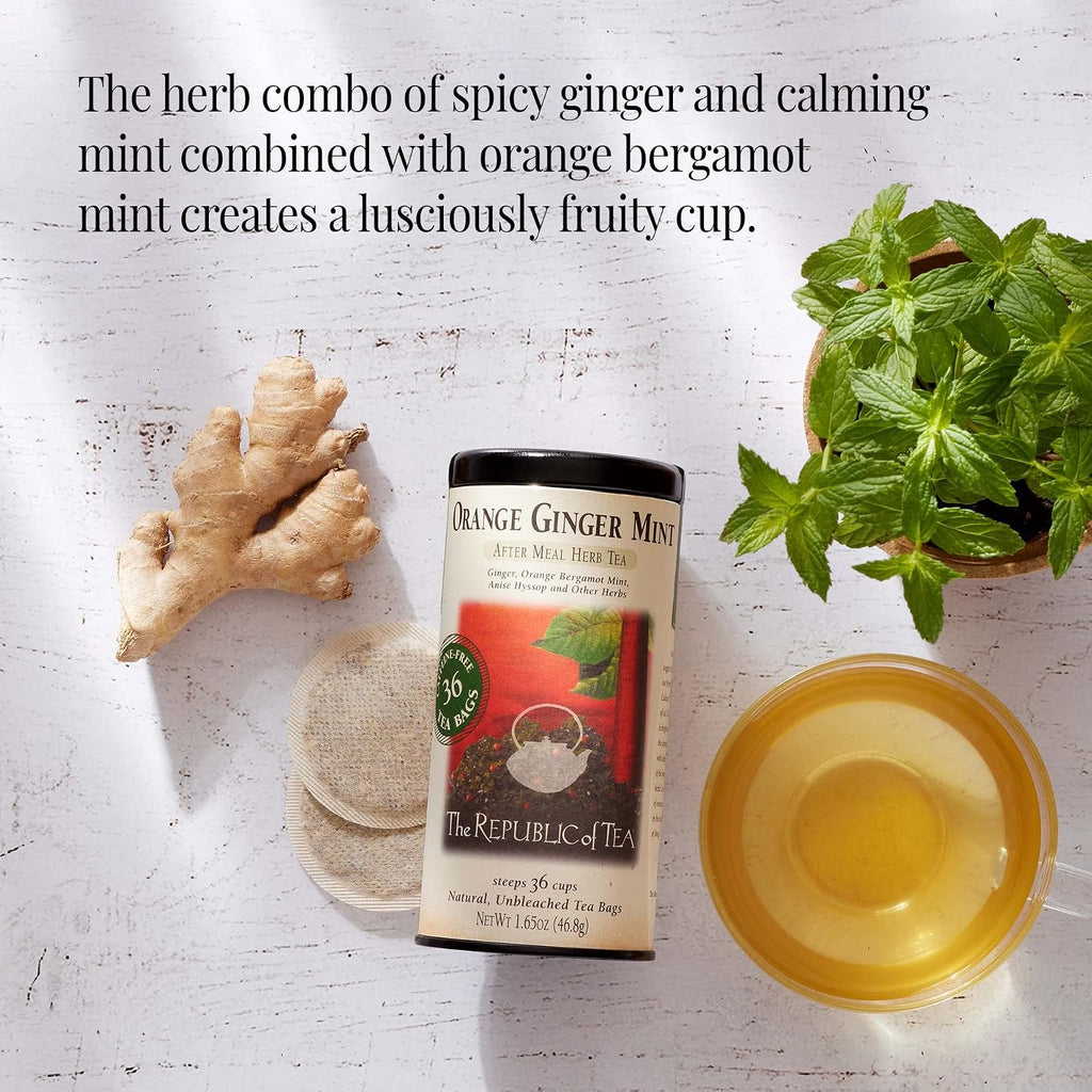 Herbal detox tea with mint flavour