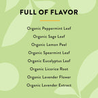 herbal detox tea with mint sage
