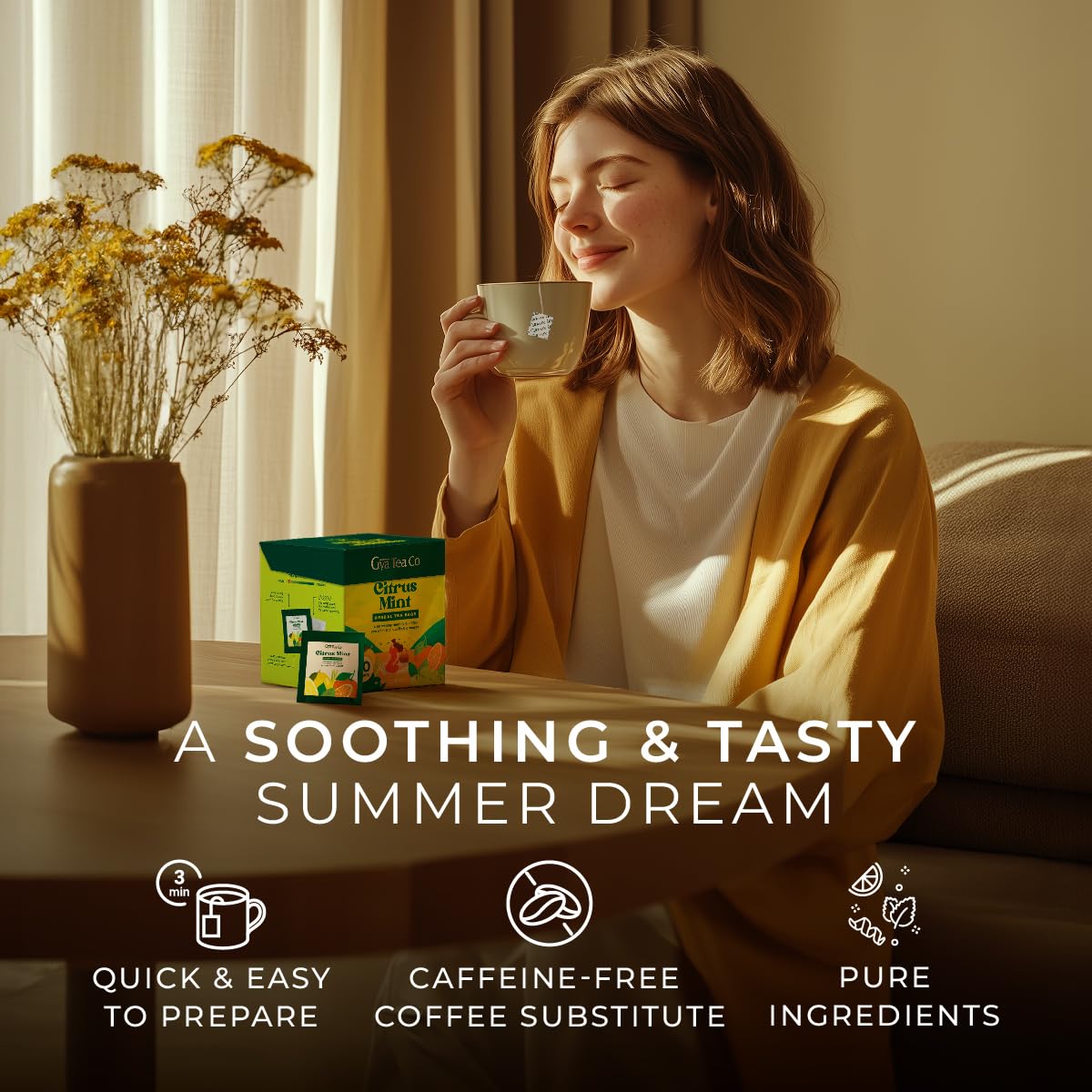 herbal detox tea with mint
