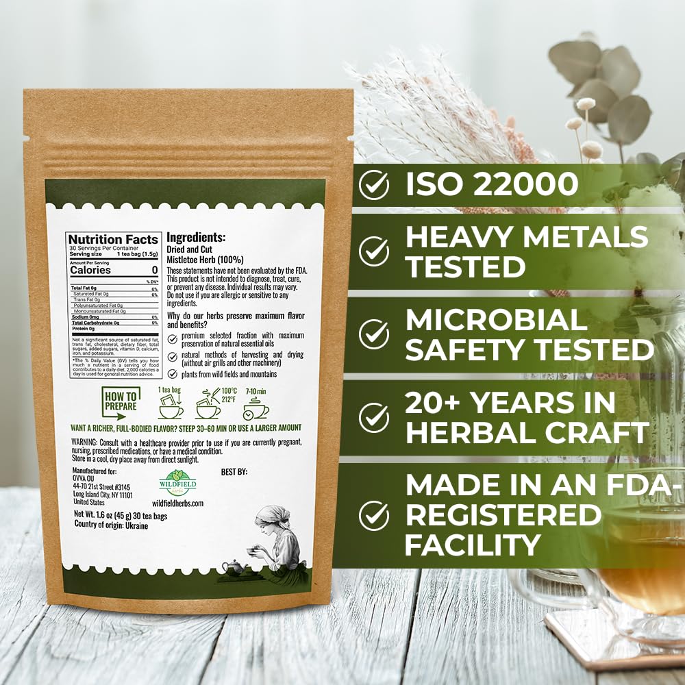 herbal detox tea with mistletoe