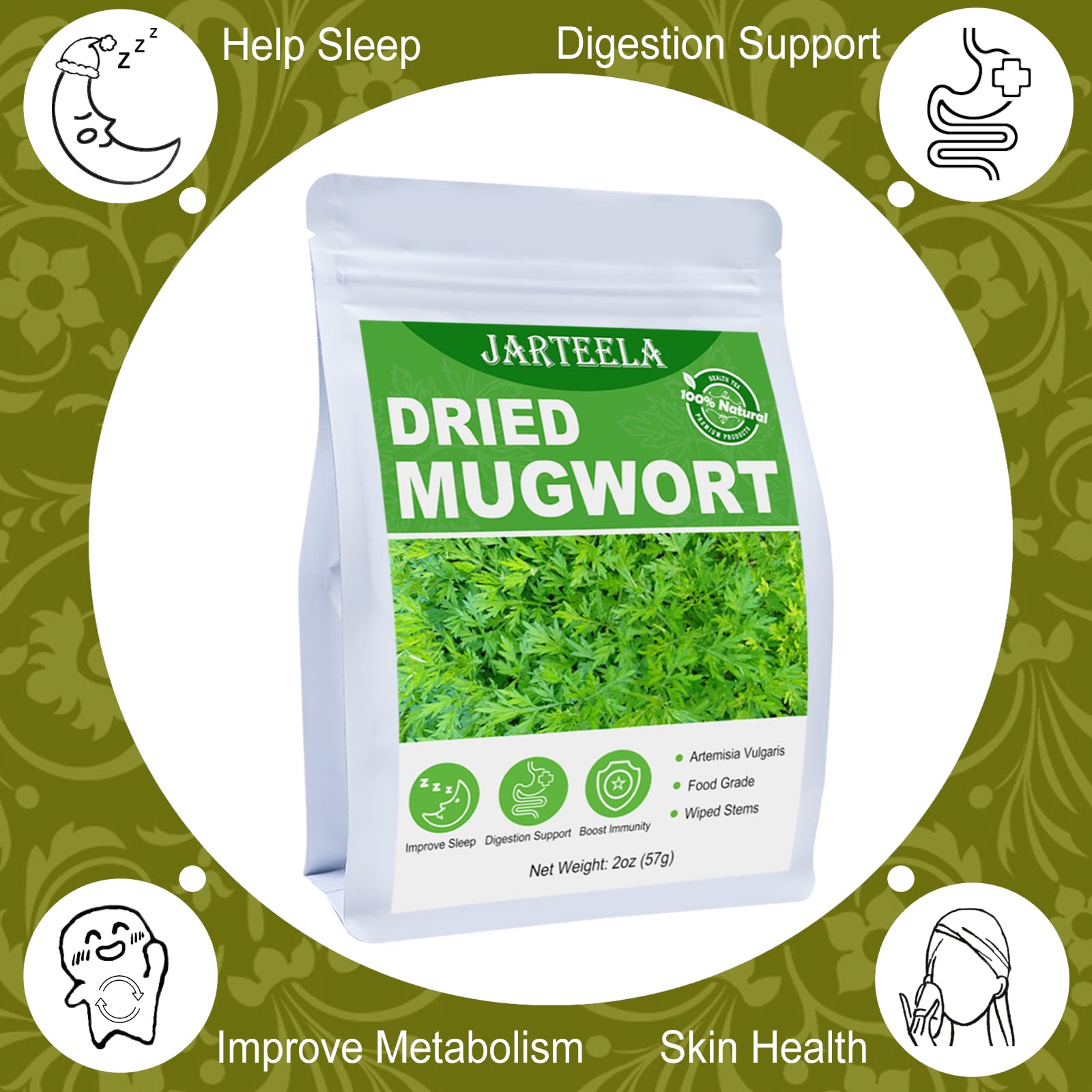 herbal detox tea with mugwort