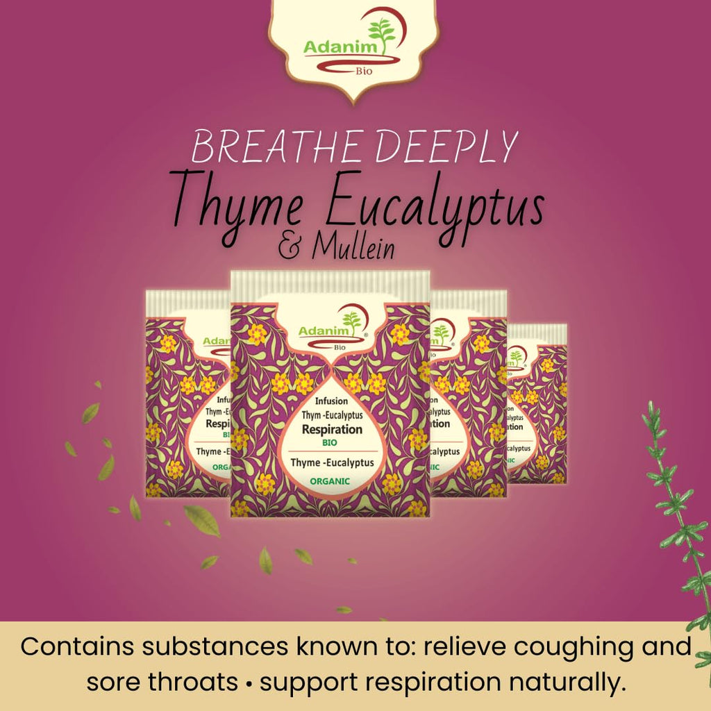 Herbal detox tea with mullein and thyme