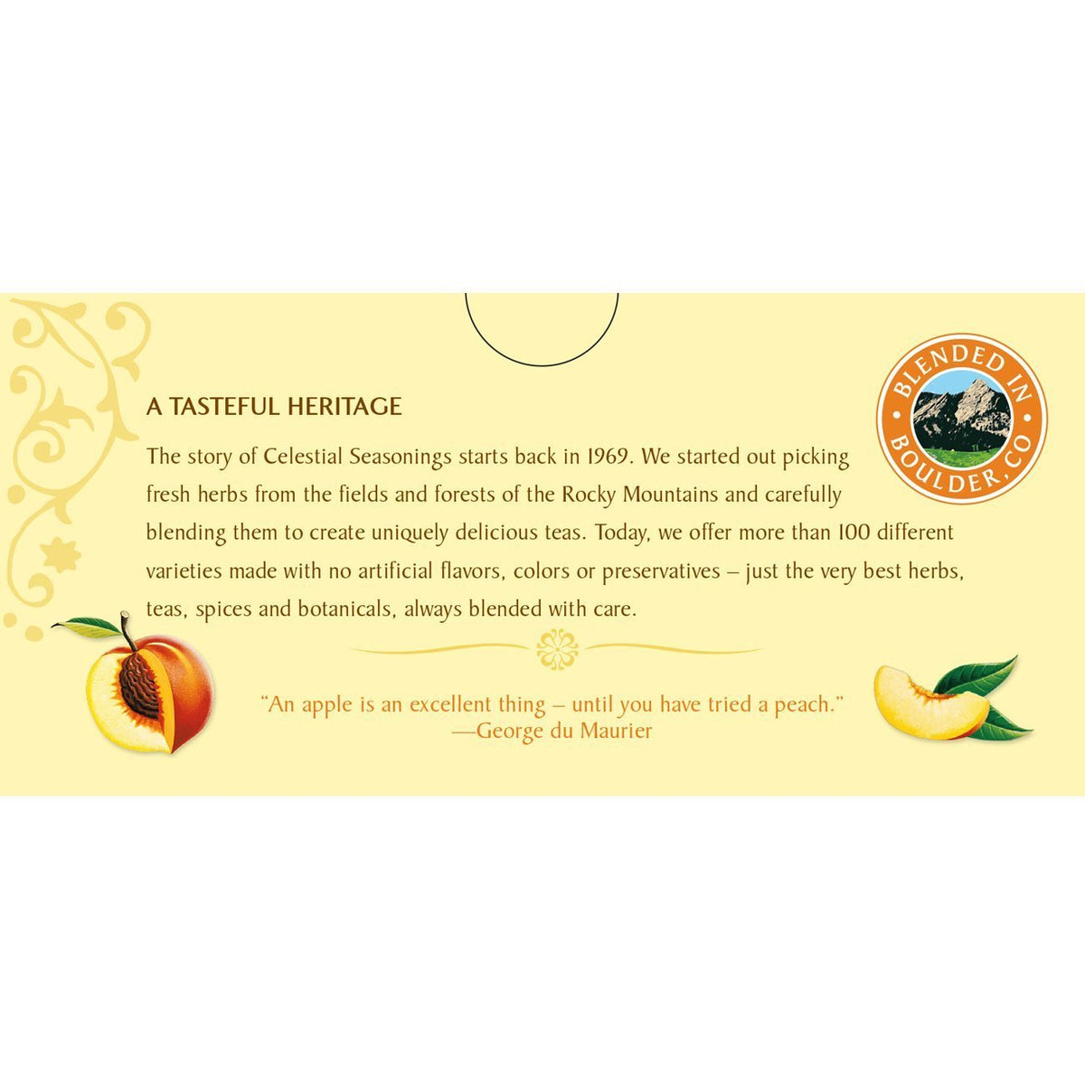 herbal detox tea with peach essence