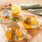 Herbal detox tea with peach flavour