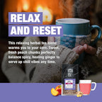 Herbal detox tea with peach flavour