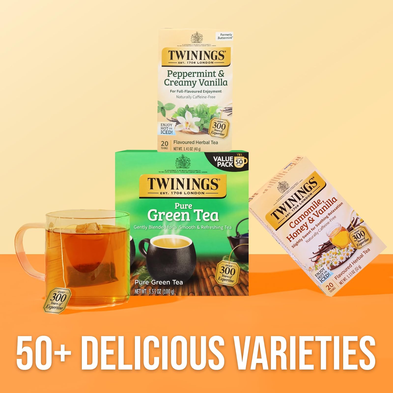 Herbal detox tea with peppermint
