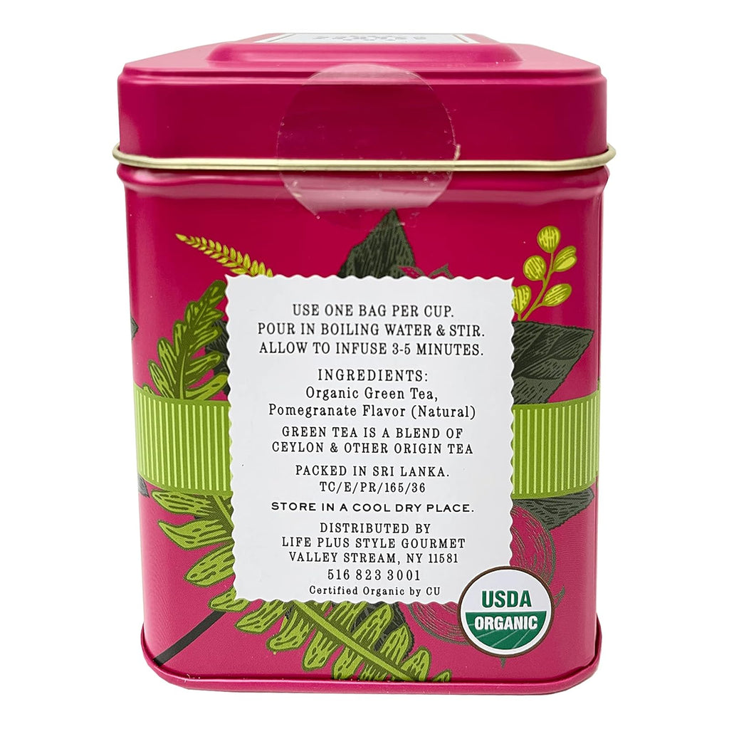 Herbal detox tea with pomegranate flavour