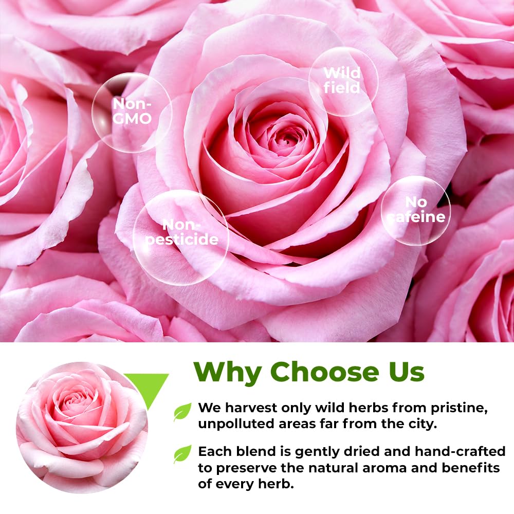 herbal detox tea with rose petals