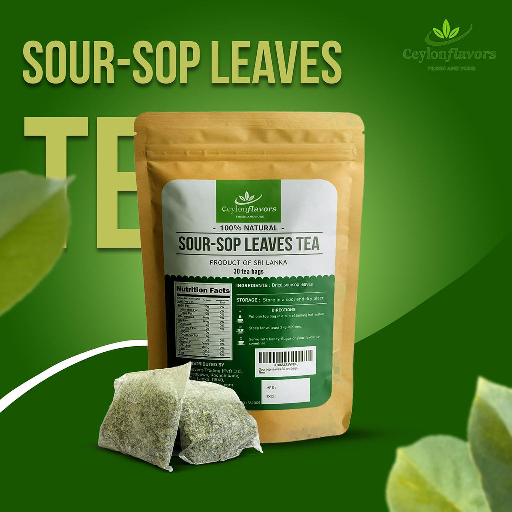 Herbal detox tea with soursop