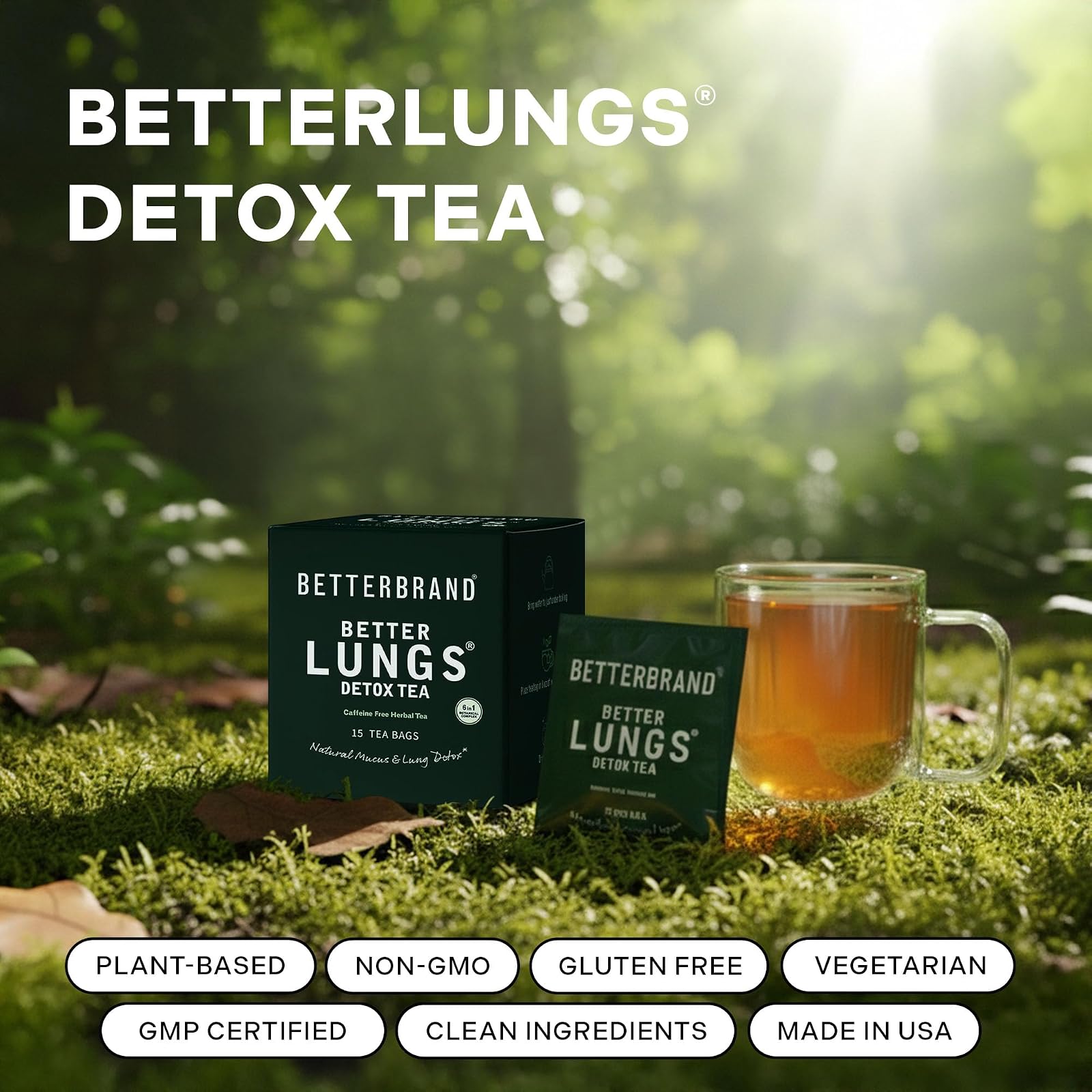 herbal detox tea with thyme and elderberry