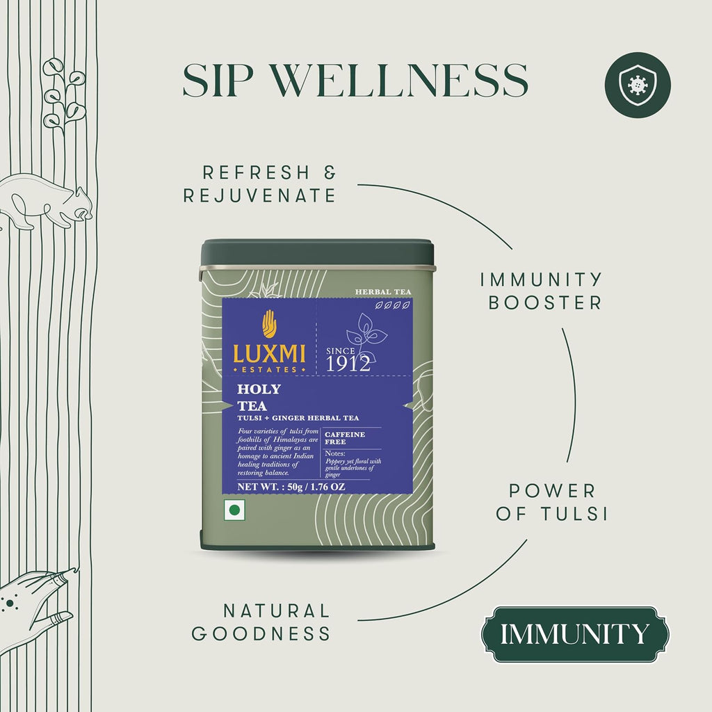Herbal detox tea with Tulsi