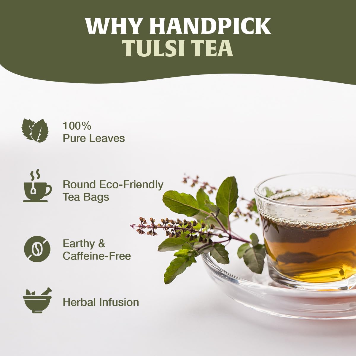 Herbal detox tea with Tulsi