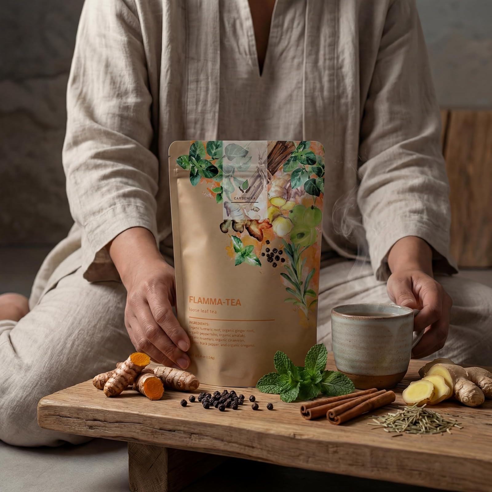 herbal detox tea with turmeric