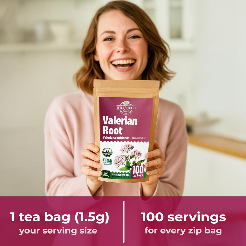 Herbal detox tea with valerian