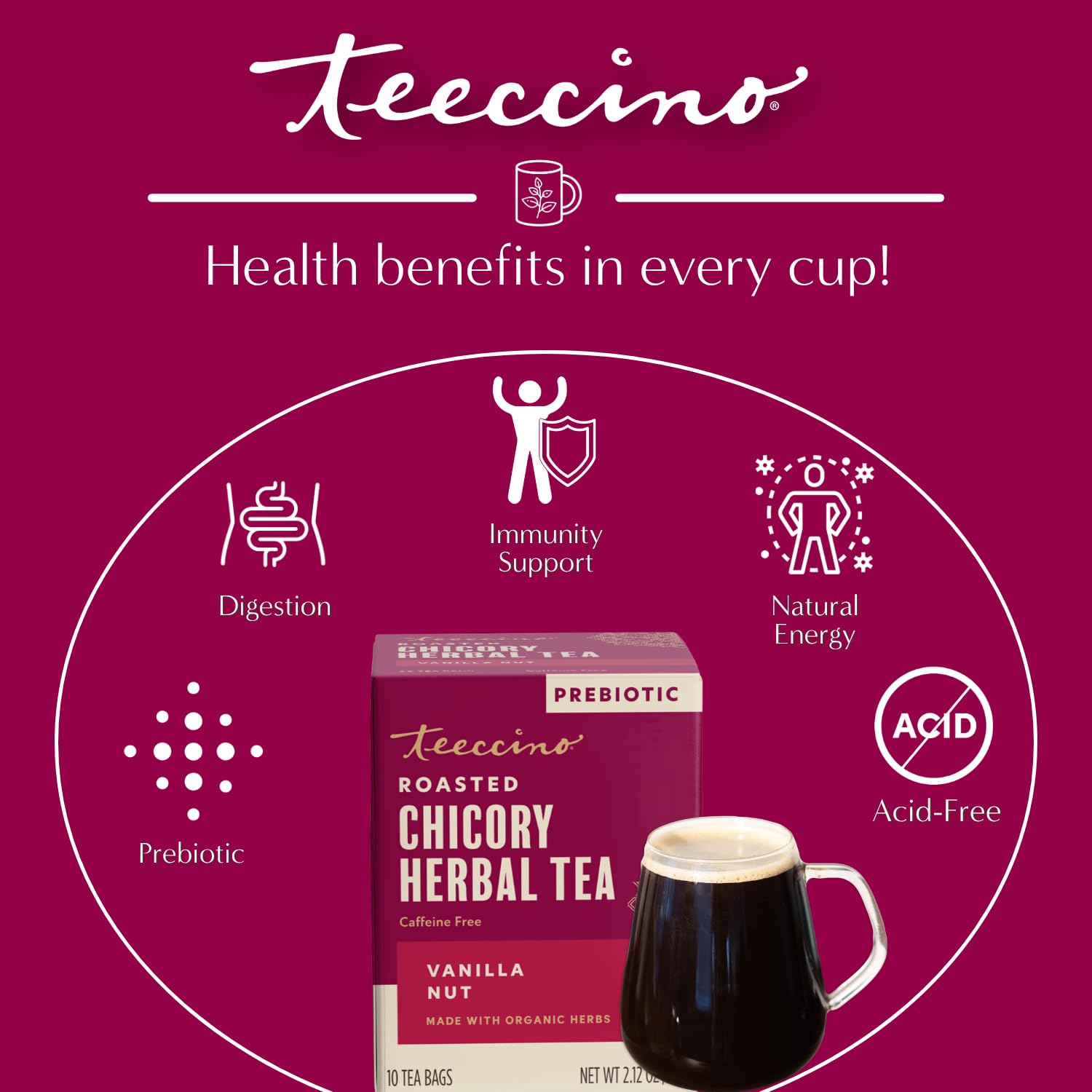 herbal detox tea with vanilla nut