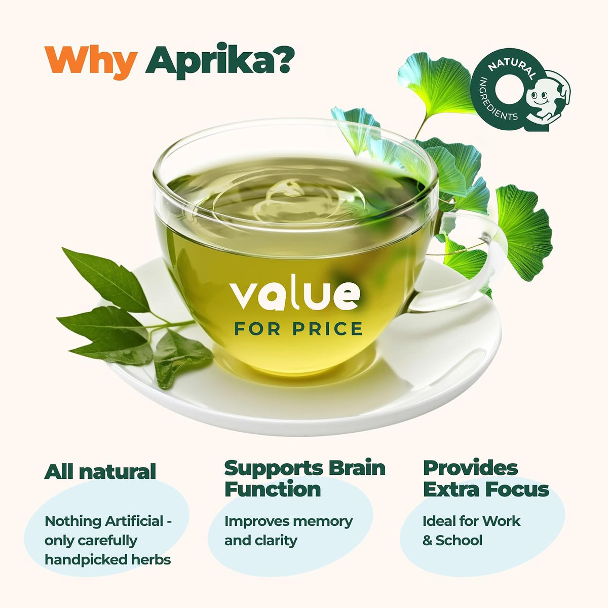 Herbal detox tea with yerba mate