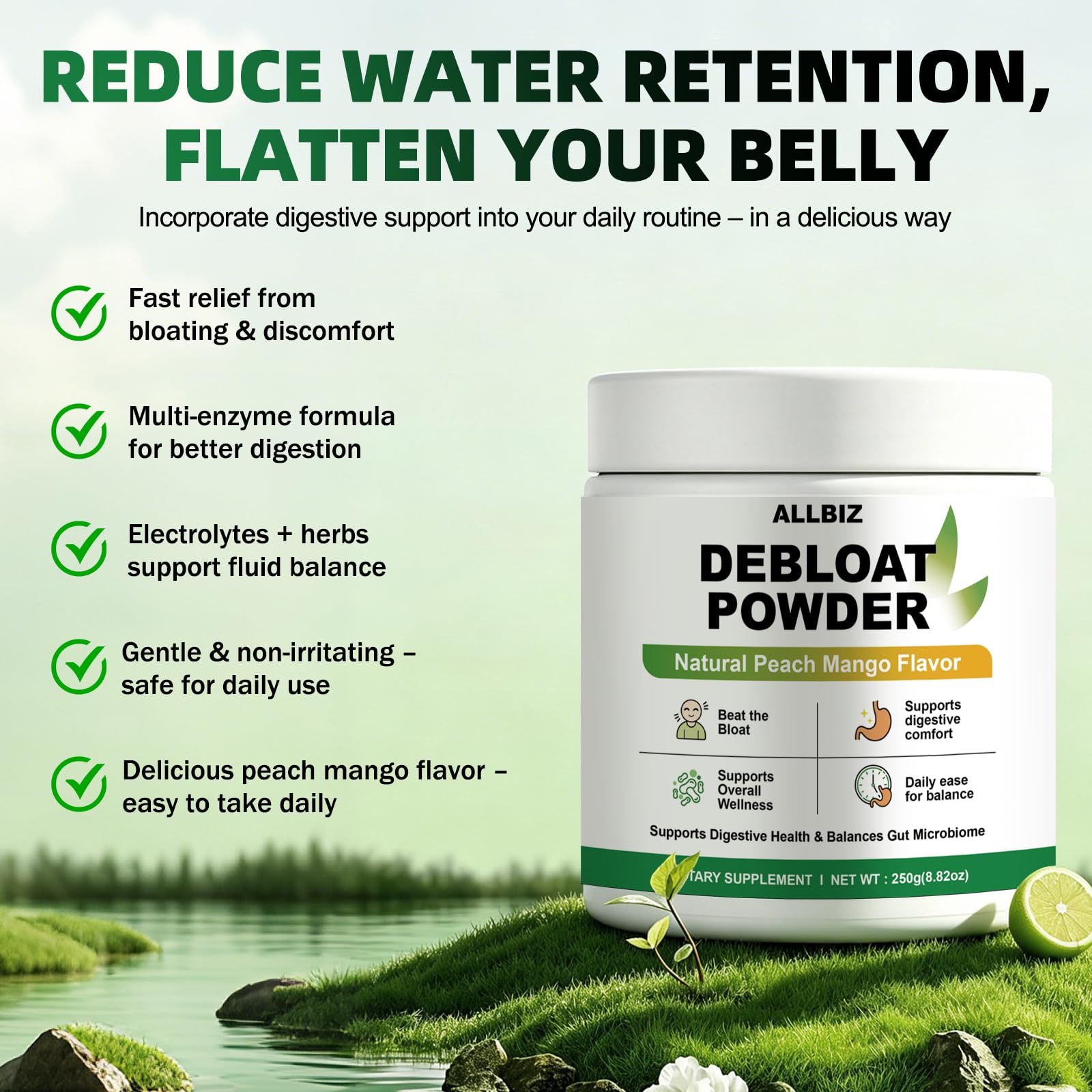 Herbal digestive enzymes for bloating relief