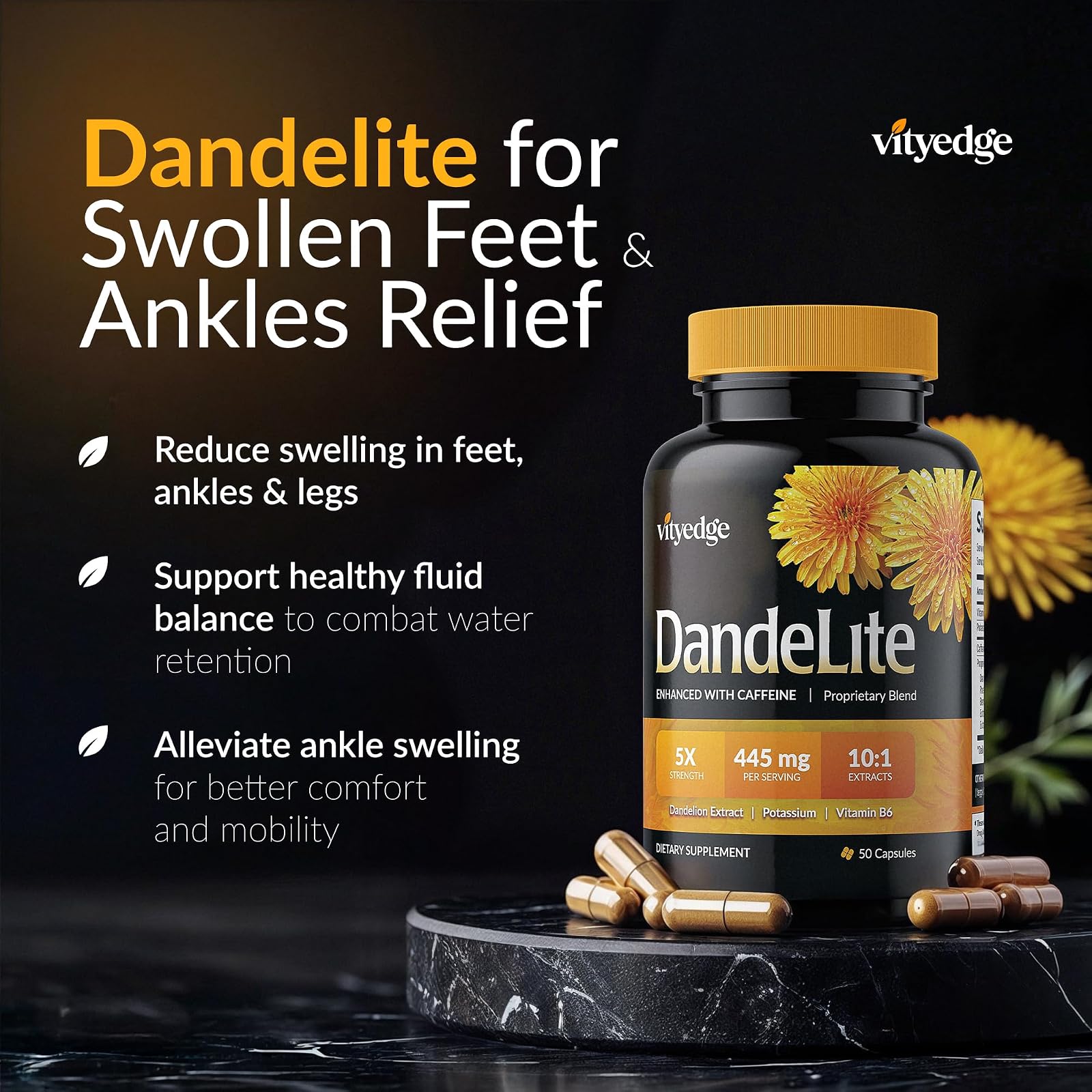 herbal diuretic dandelion capsules