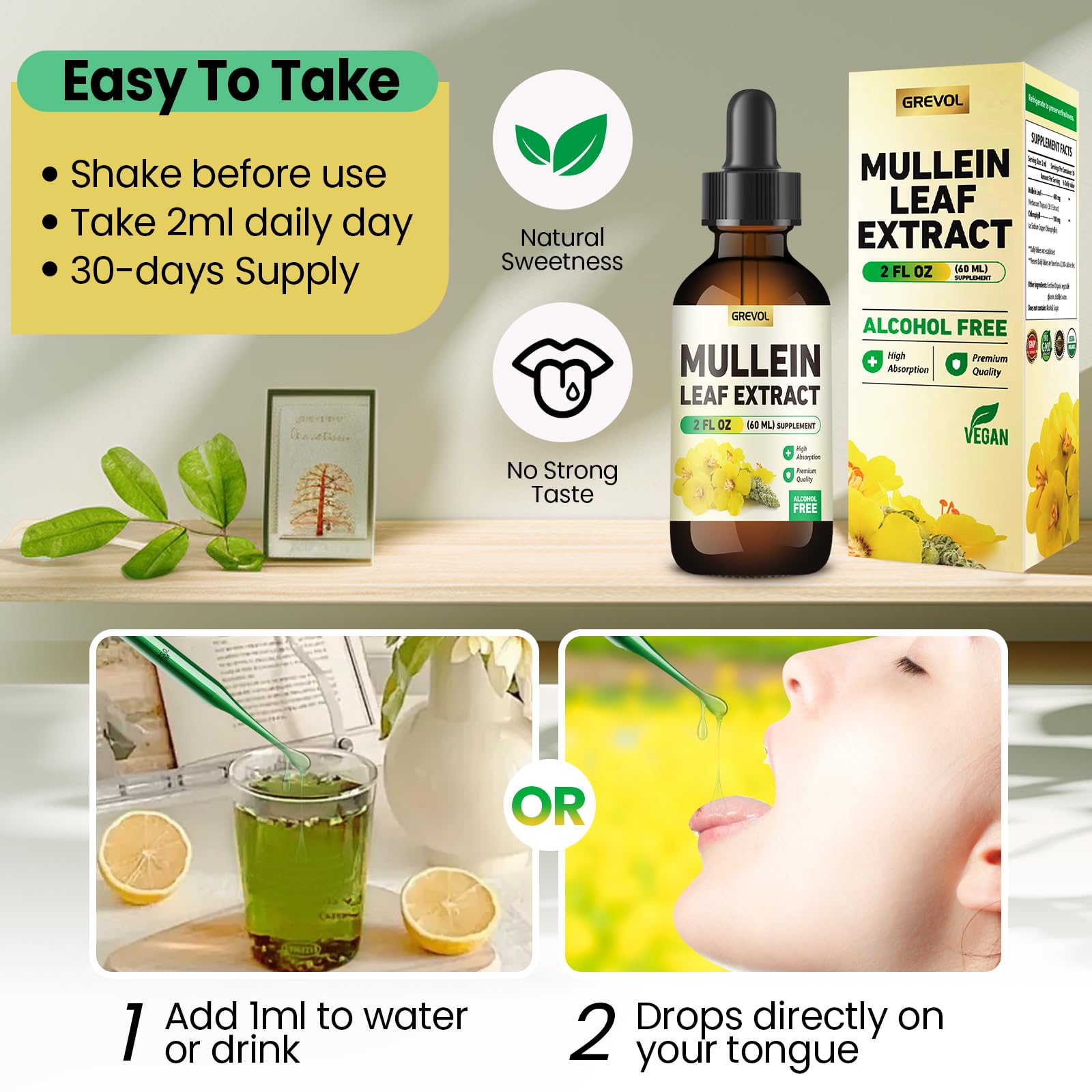 Herbal drops for enhanced respiratory function
